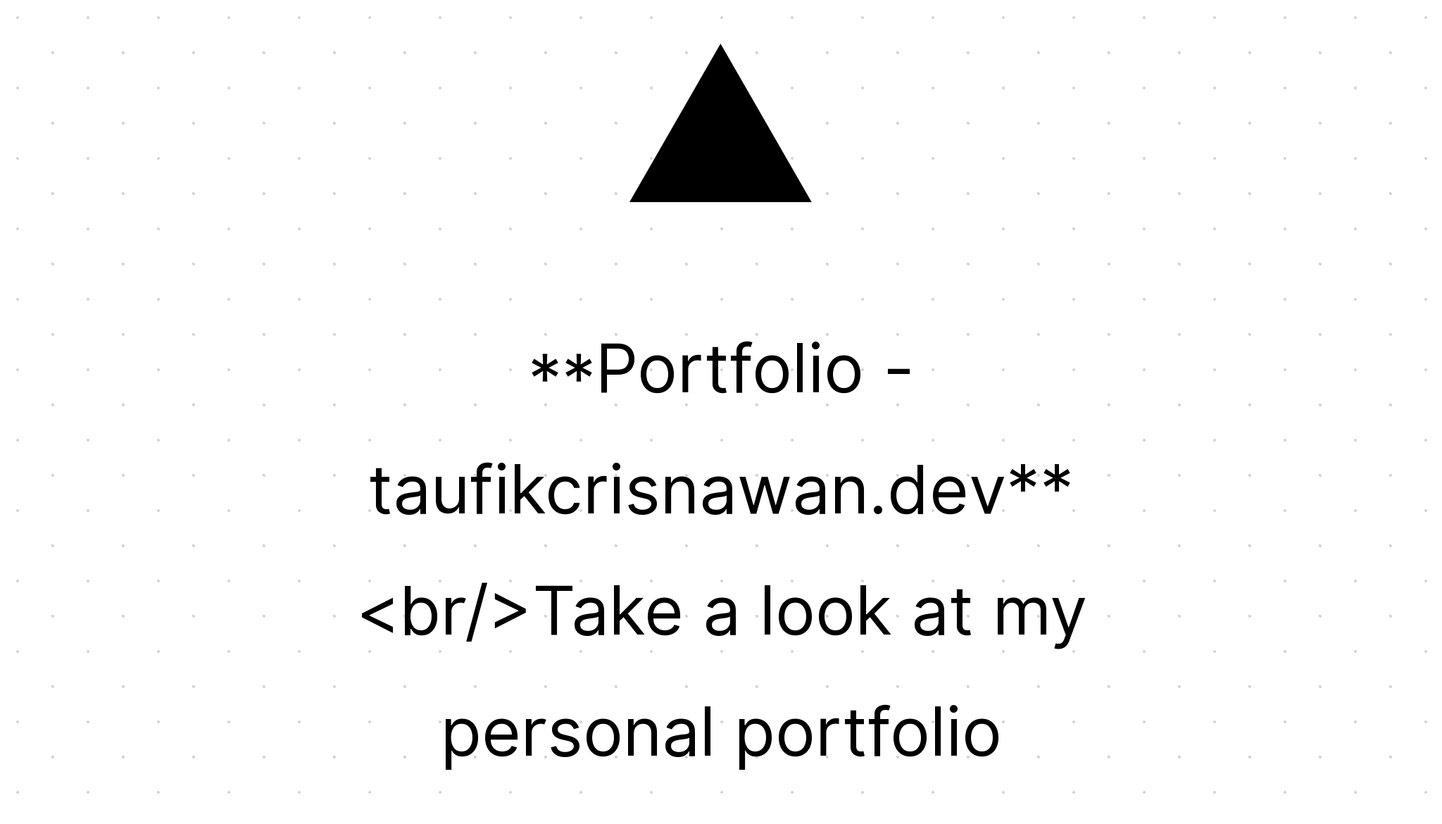Portfolio — Taufik Crisnawan S